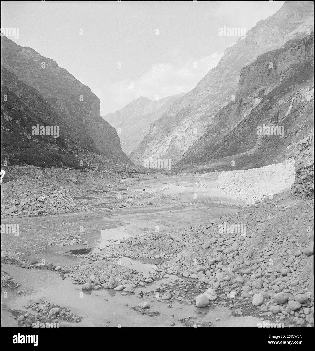 Aushub Stausee Mauvoisin 1953#Excavation Mauvoisin reservoir 1953- RDB ...