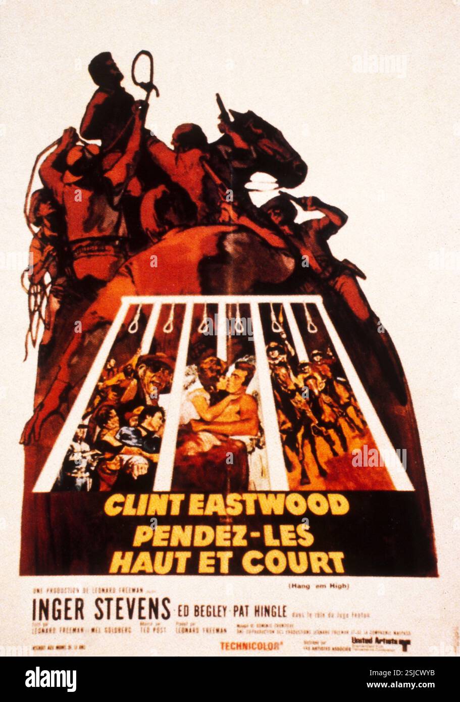 Hang 'Em High Year : 1968 USA Director : Ted Post French poster Stock ...