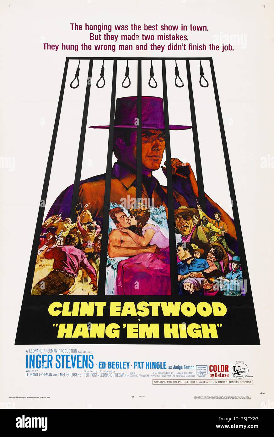 Hang 'Em High Year : 1968 USA Director : Ted Post American poster Stock ...
