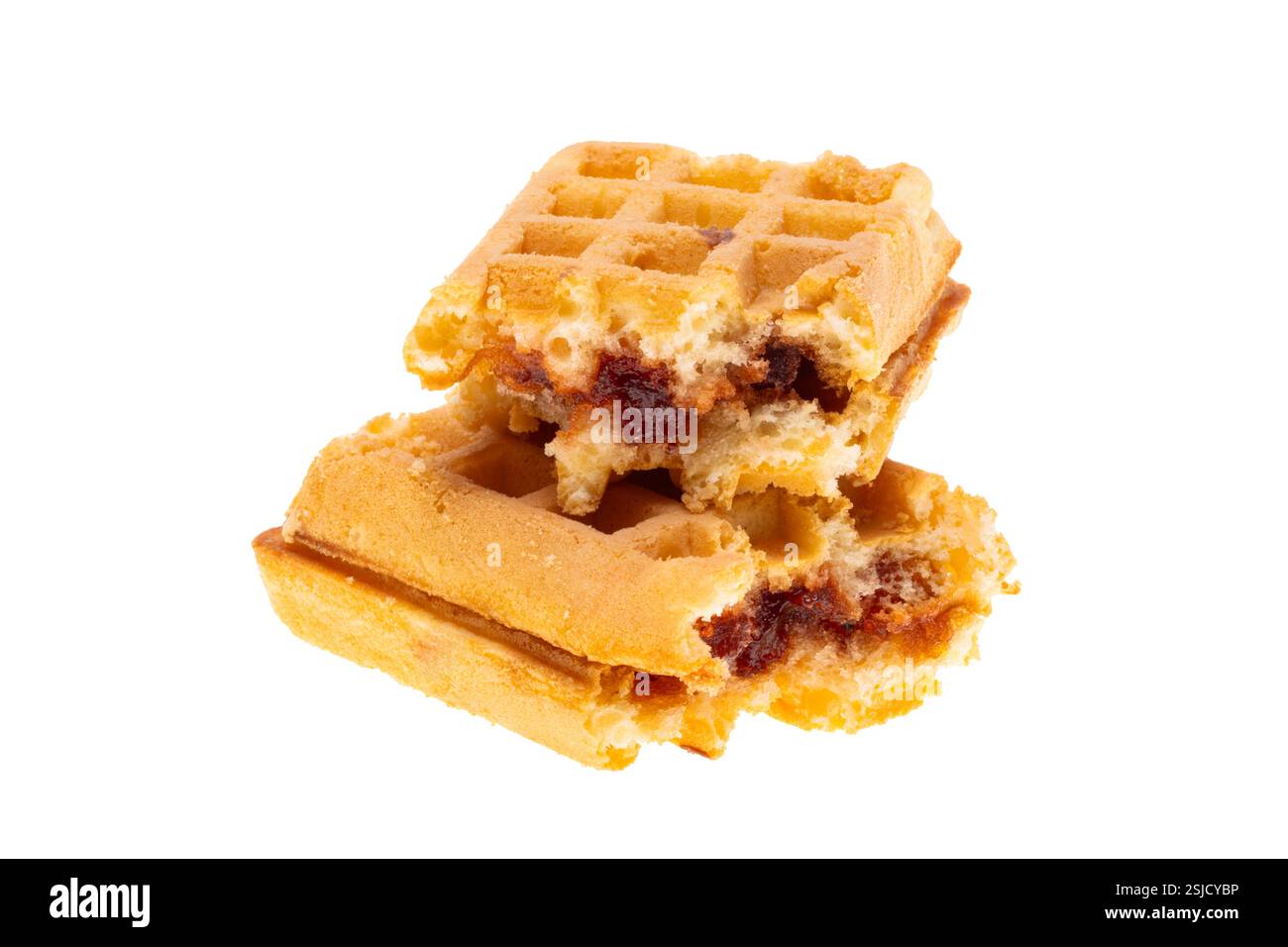 sponge wafers isolated on white background Stock Photo - Alamy