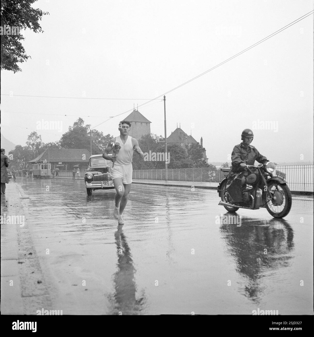 OS London 1948: die Olympische Flamme, Genfersee, #Olympic Games London ...