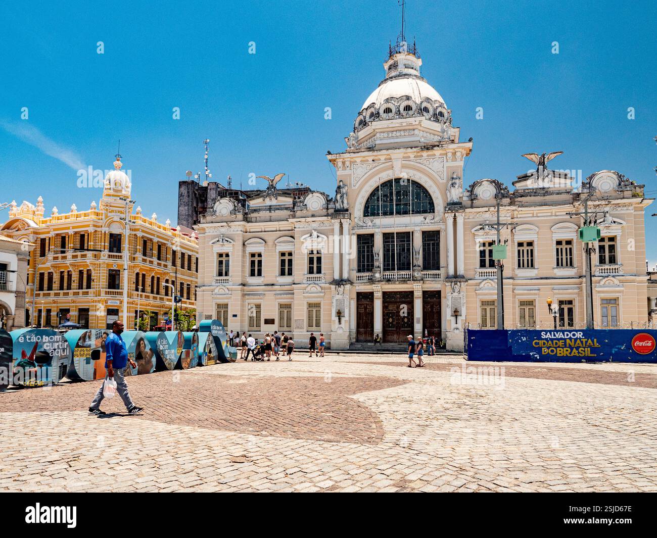 Salvador de Bahia, Brazil. The Rio Branco Palaca Palacio Rio Branco is ...