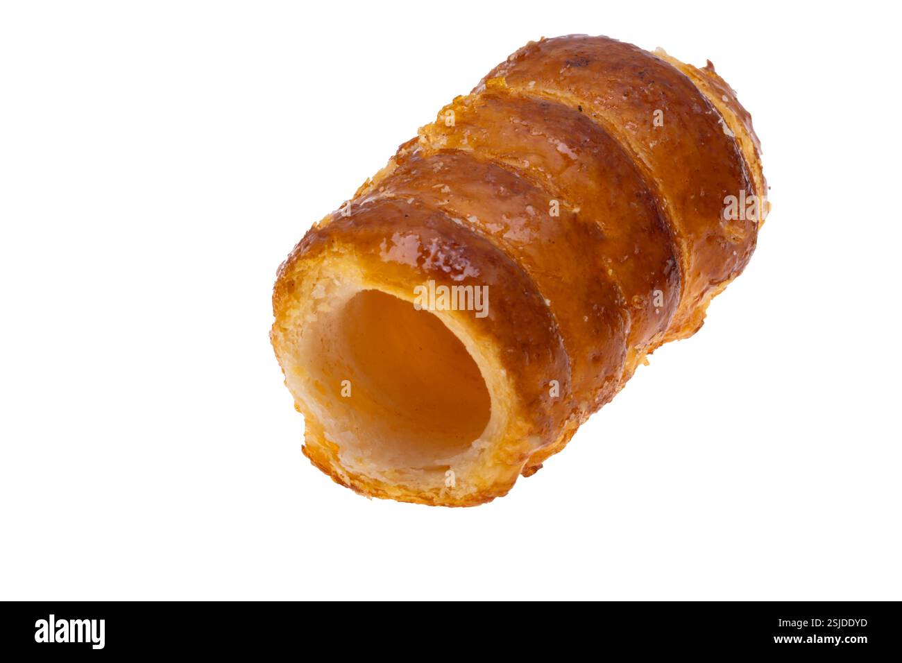 puff pastry tubes isolated on white background Stock Photo - Alamy