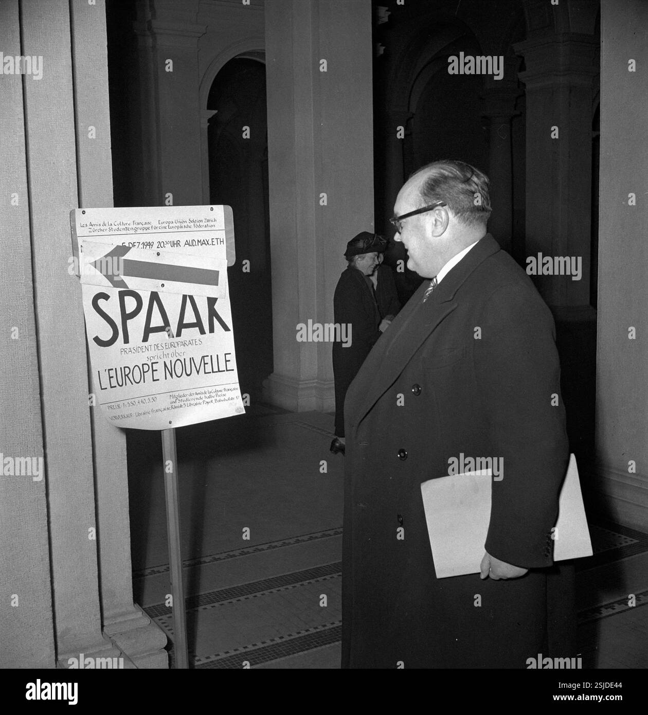 Paul-Henri Spaak wird an der ETH über "Das Neue Europa" sprechen, 1949# ...