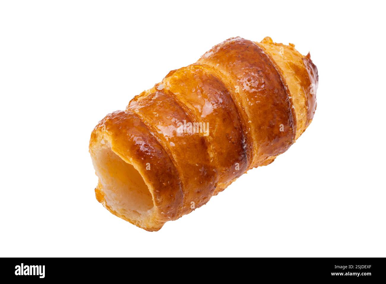 puff pastry tubes isolated on white background Stock Photo - Alamy