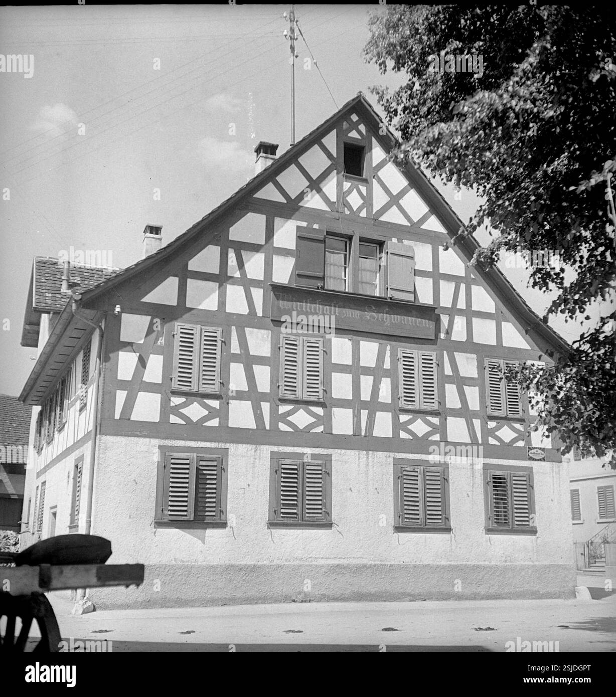 Wirtschaft zum Schwanen in Ramsen SH 1946#Restaurant "Zum Schwanen" in ...