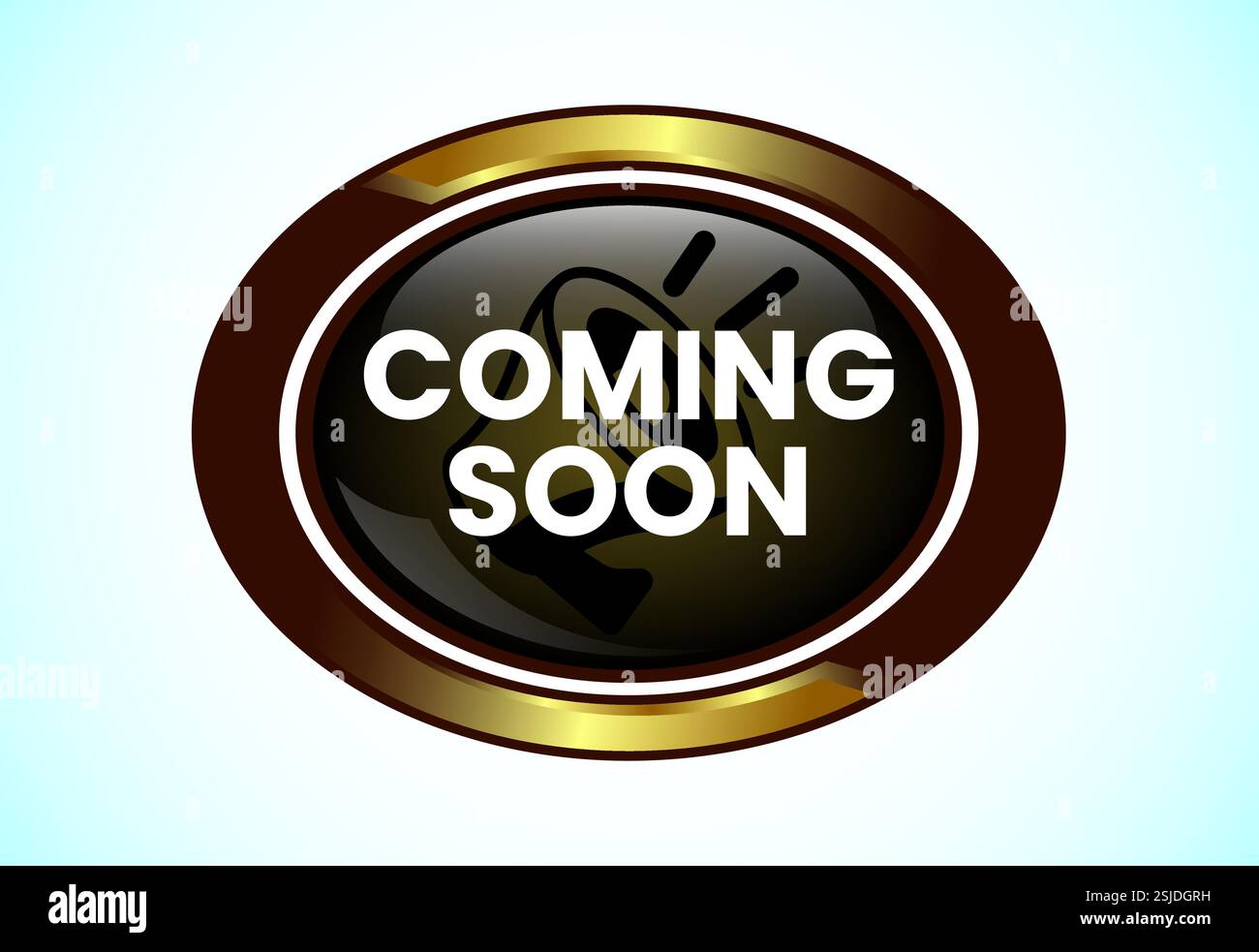 Advertising coming soon button design illustration, Promotion sign ...