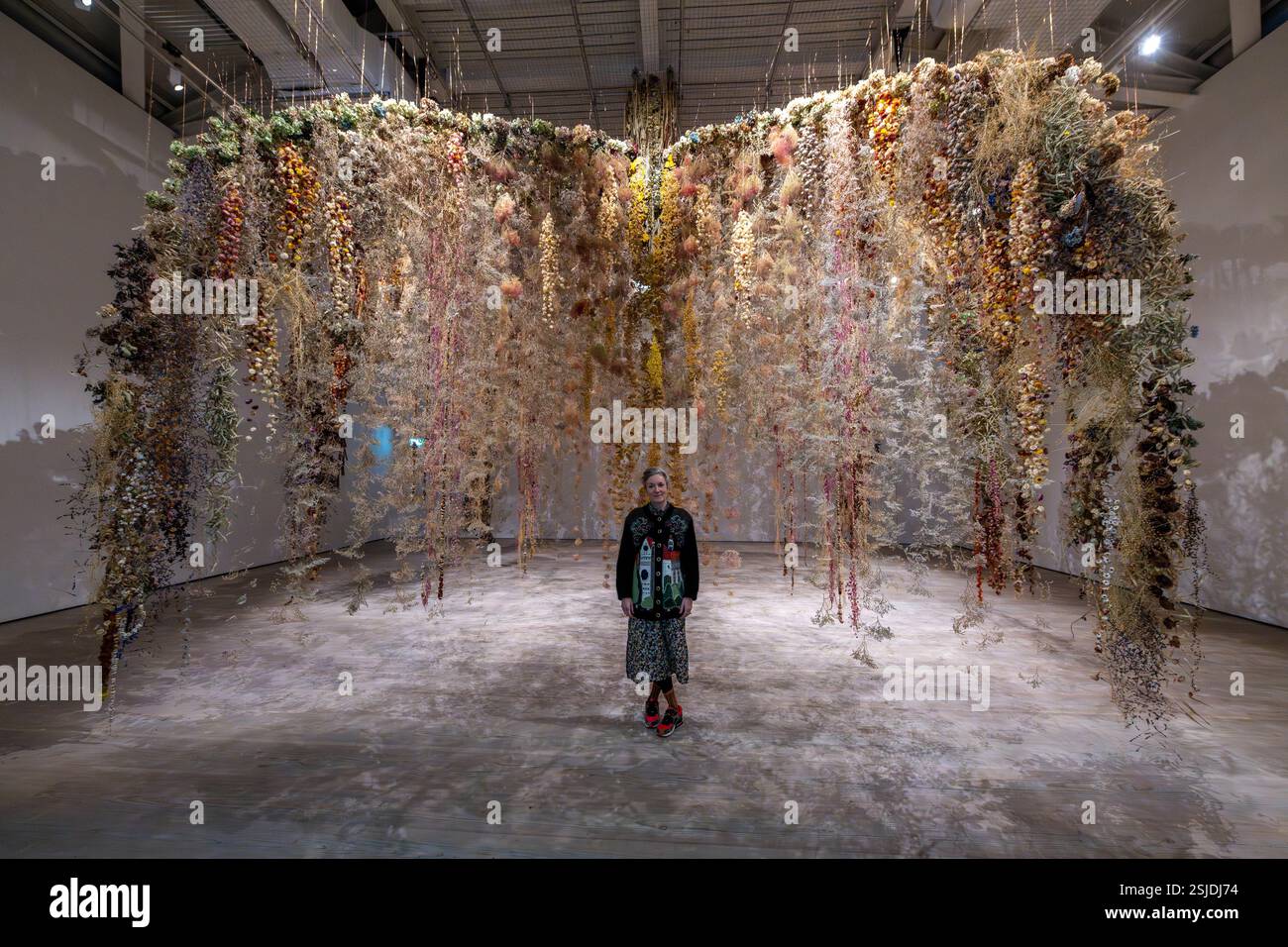 11/02//2025. London, UK Artist Rebecca Louise Law poses with her dried ...