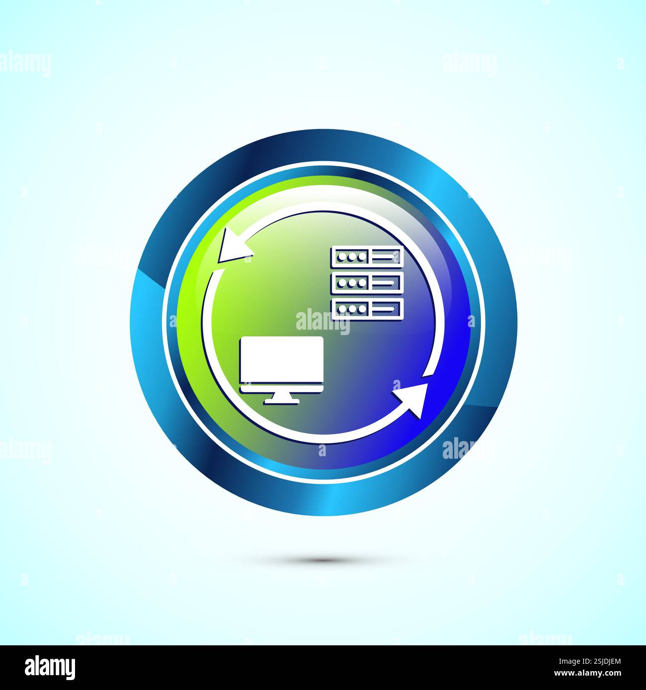 Data exchange icon design illustration, Data transfer sign for apps and ...