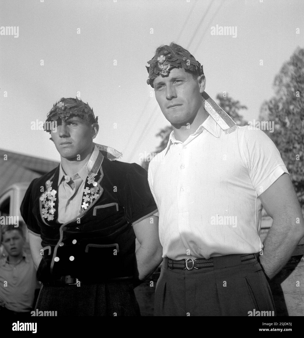 Eidgenössisches Jubiläumsschwingfest im Wankdorfstadion in Bern 1945 ...