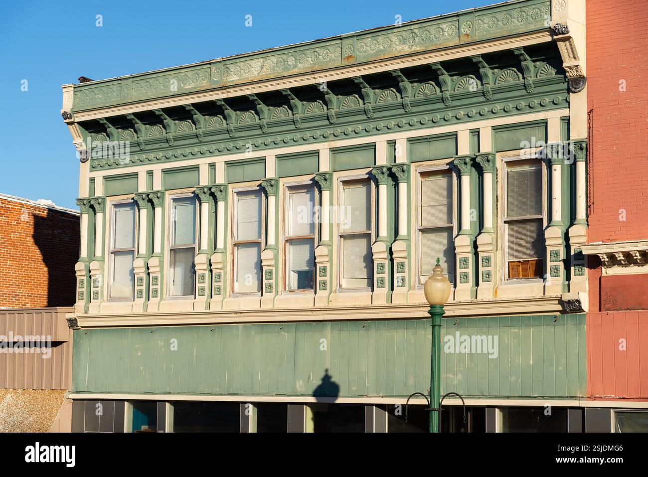 Downtown building and storefront in Mount Carroll, Illinois, USA Stock ...