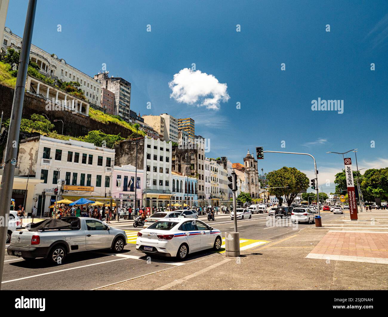 03.02.2025 Salvador de Bahia, Brazil. Street view of the lower part of ...