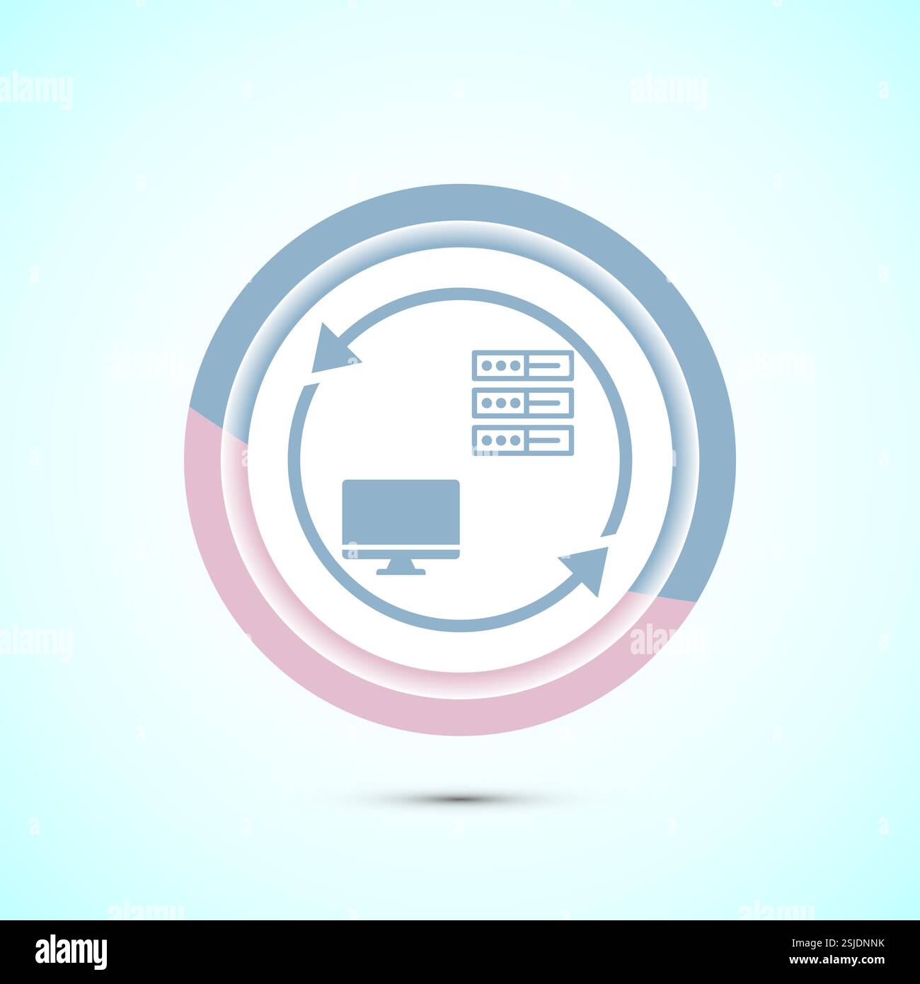 Data exchange icon design illustration, Data transfer sign for apps and ...