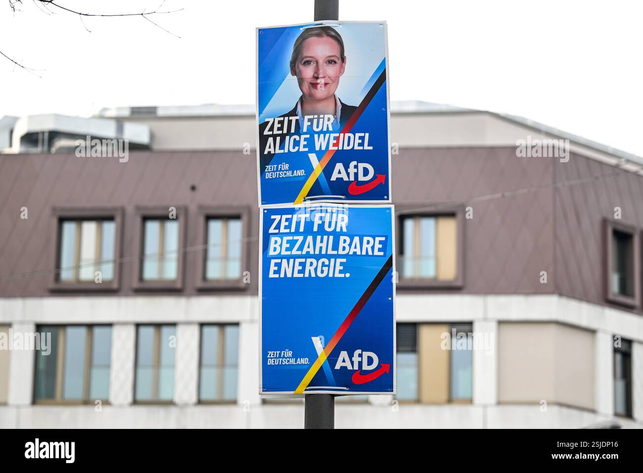 Frankfurt am Mainz Wahlplakate zur Bundestagswahl 2025 Ein Wahlplakat ...