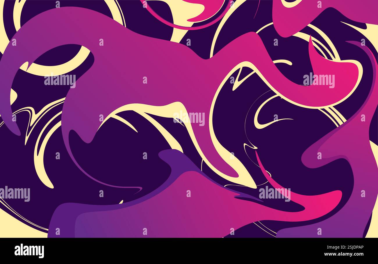 Colorful abstract geometric background. Liquid dynamic gradient waves ...