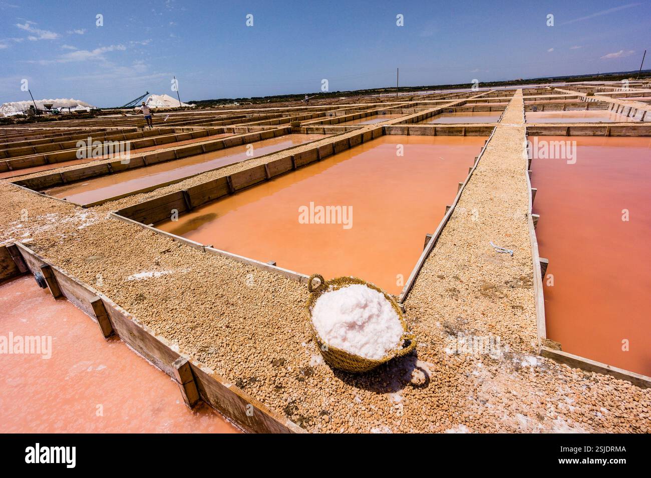salt extraction ponds, Salobrar de Campos, Campos del Puerto, Mallorca ...