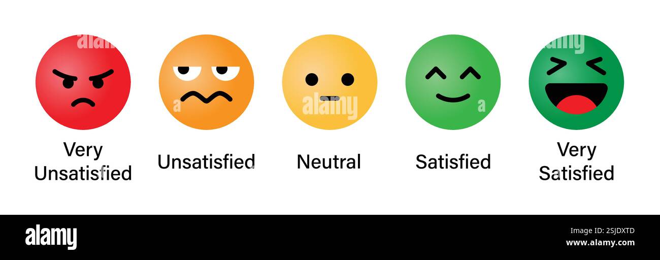 Rating emoji icon, Feedback consumer or customer review evaluation ...