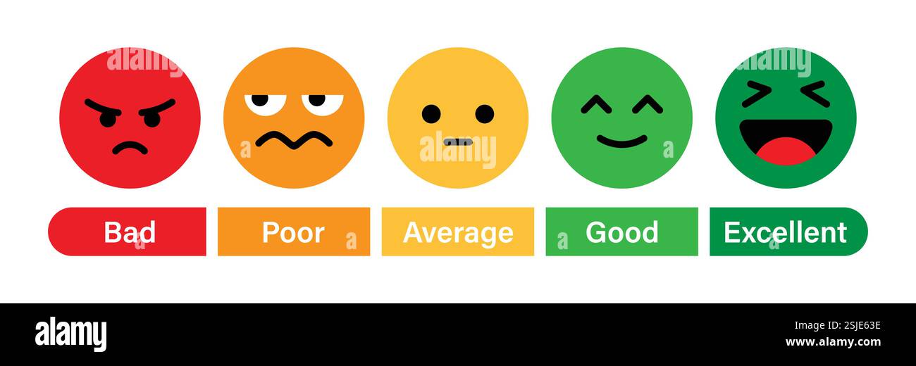 Rating emoji icon, customer's feedback vector illustration Stock Vector ...