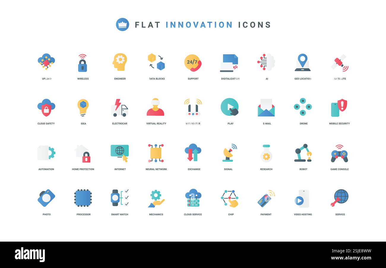 Tech innovation and new technology of future, digital brain of AI color ...