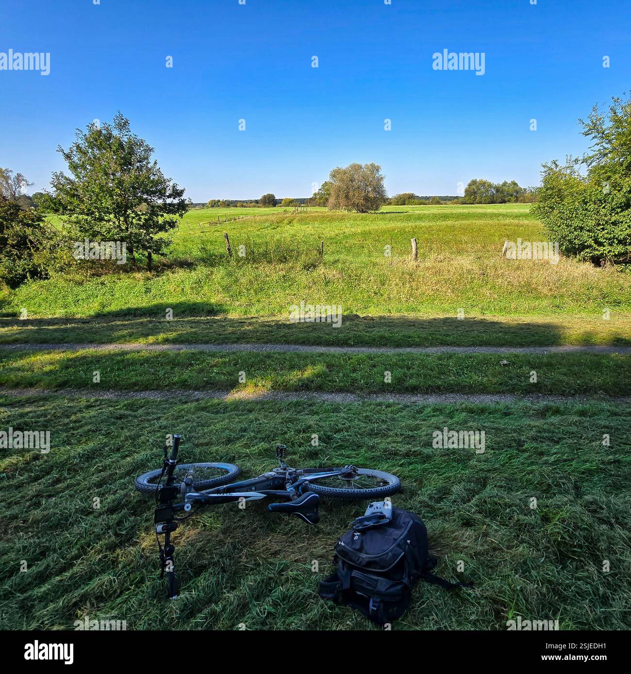 A serene moment captured during an exhilarating mountain biking ...