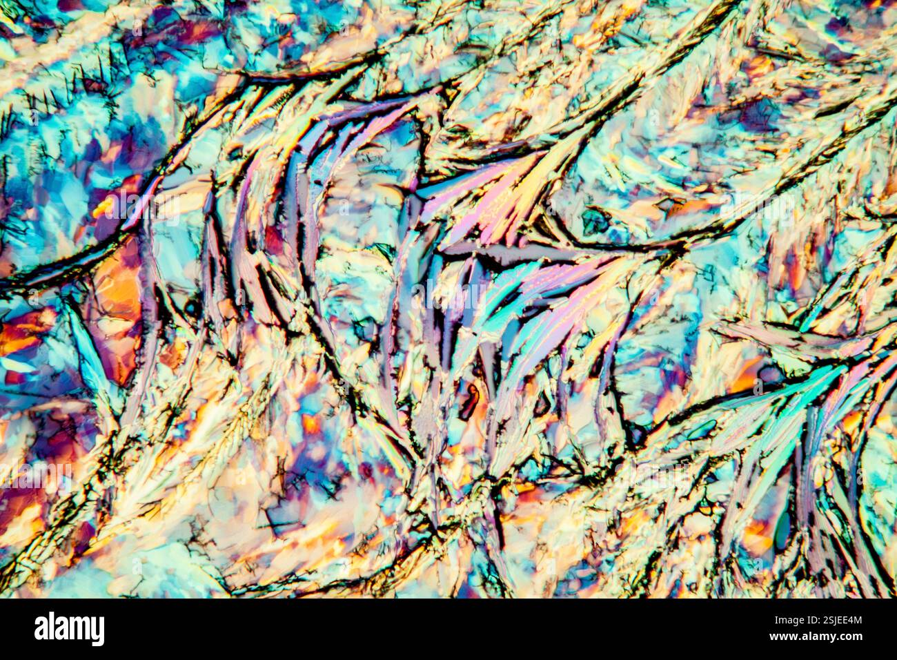 Urea in polarized light, crystals magnified 100x Stock Photo - Alamy