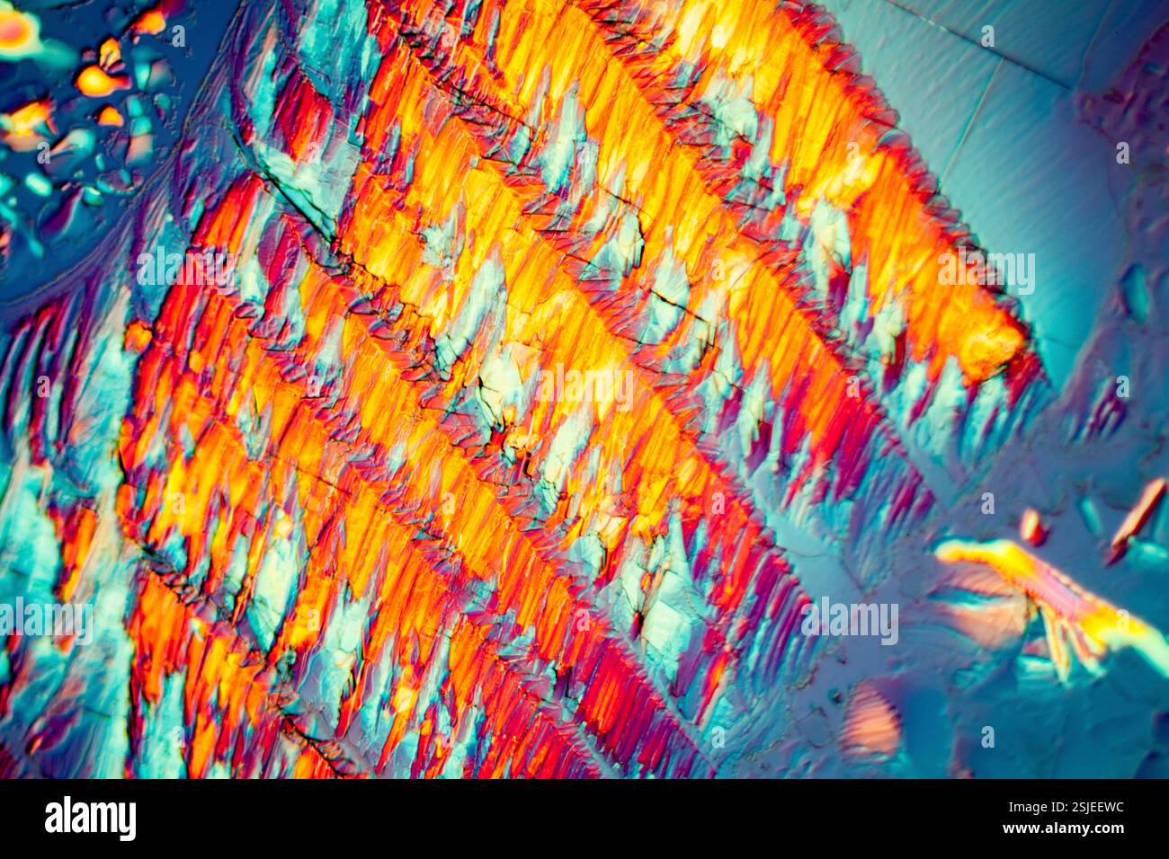 Urea in polarized light, crystals magnified 100x Stock Photo - Alamy