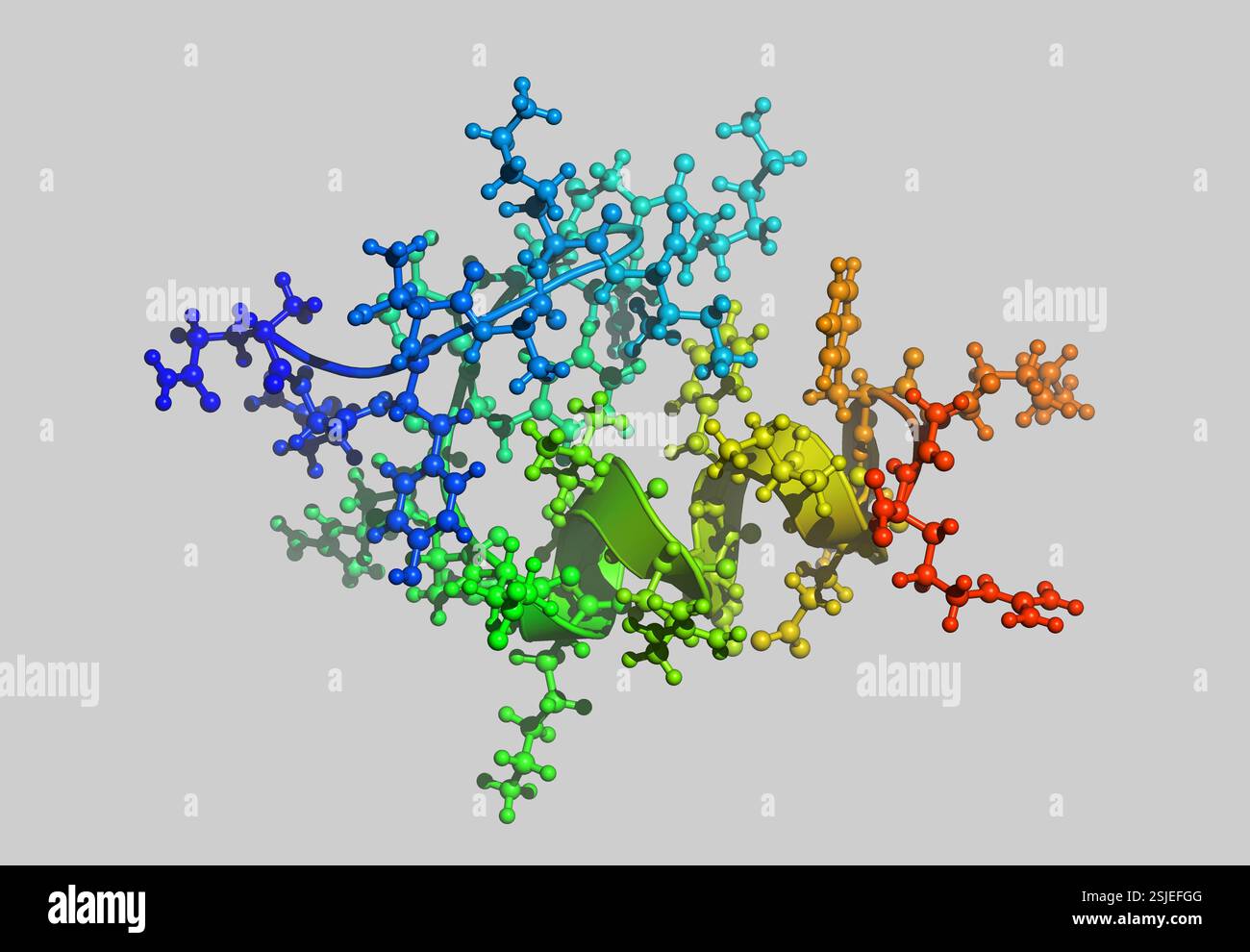 Protein, protein as a molecular model Stock Photo - Alamy