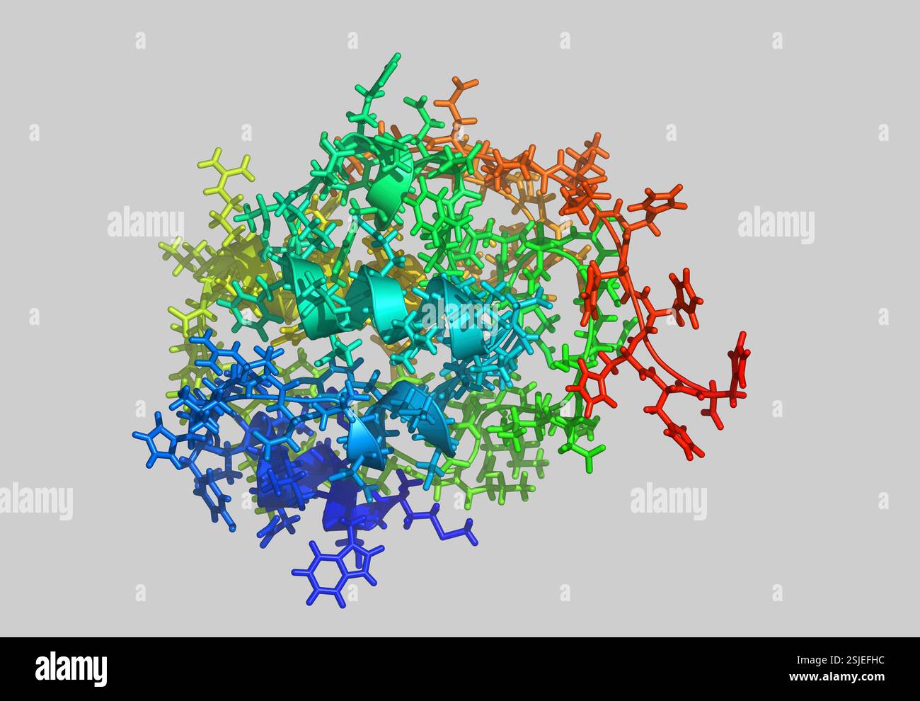 Protein, protein as a molecular model Stock Photo - Alamy