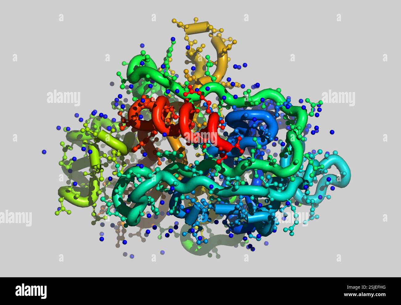 Protein as a molecular model Stock Photo - Alamy
