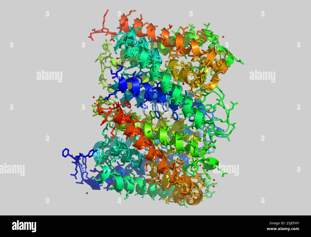 Protein, protein as a molecular model Stock Photo - Alamy