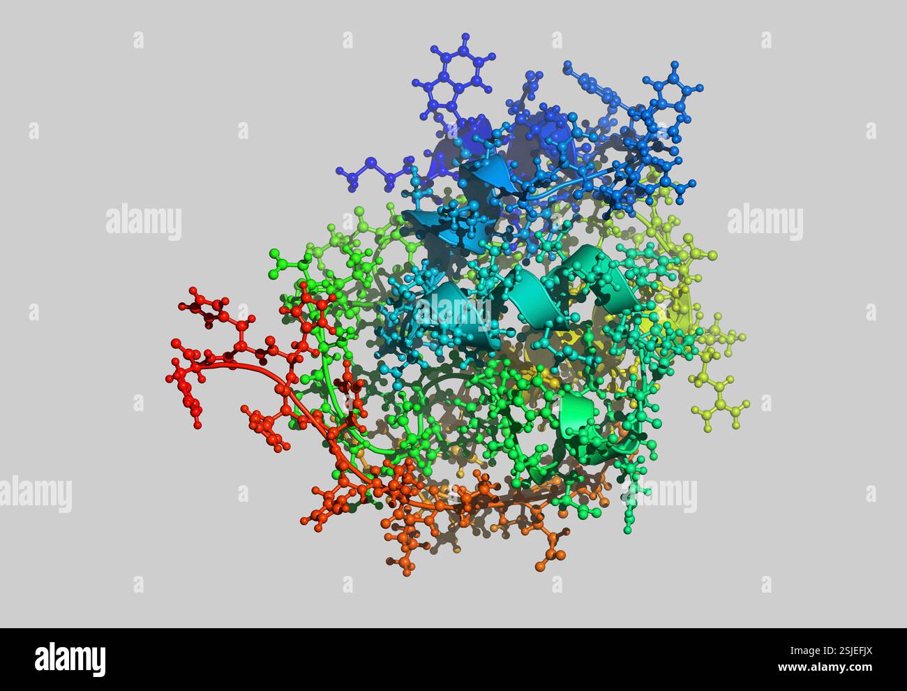 Protein, protein as a molecular model Stock Photo - Alamy