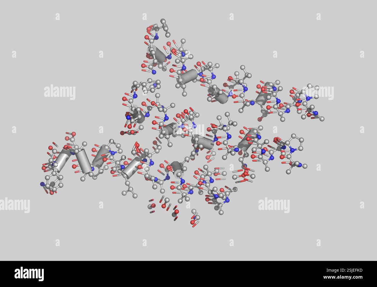 Protein as a molecular model Stock Photo - Alamy