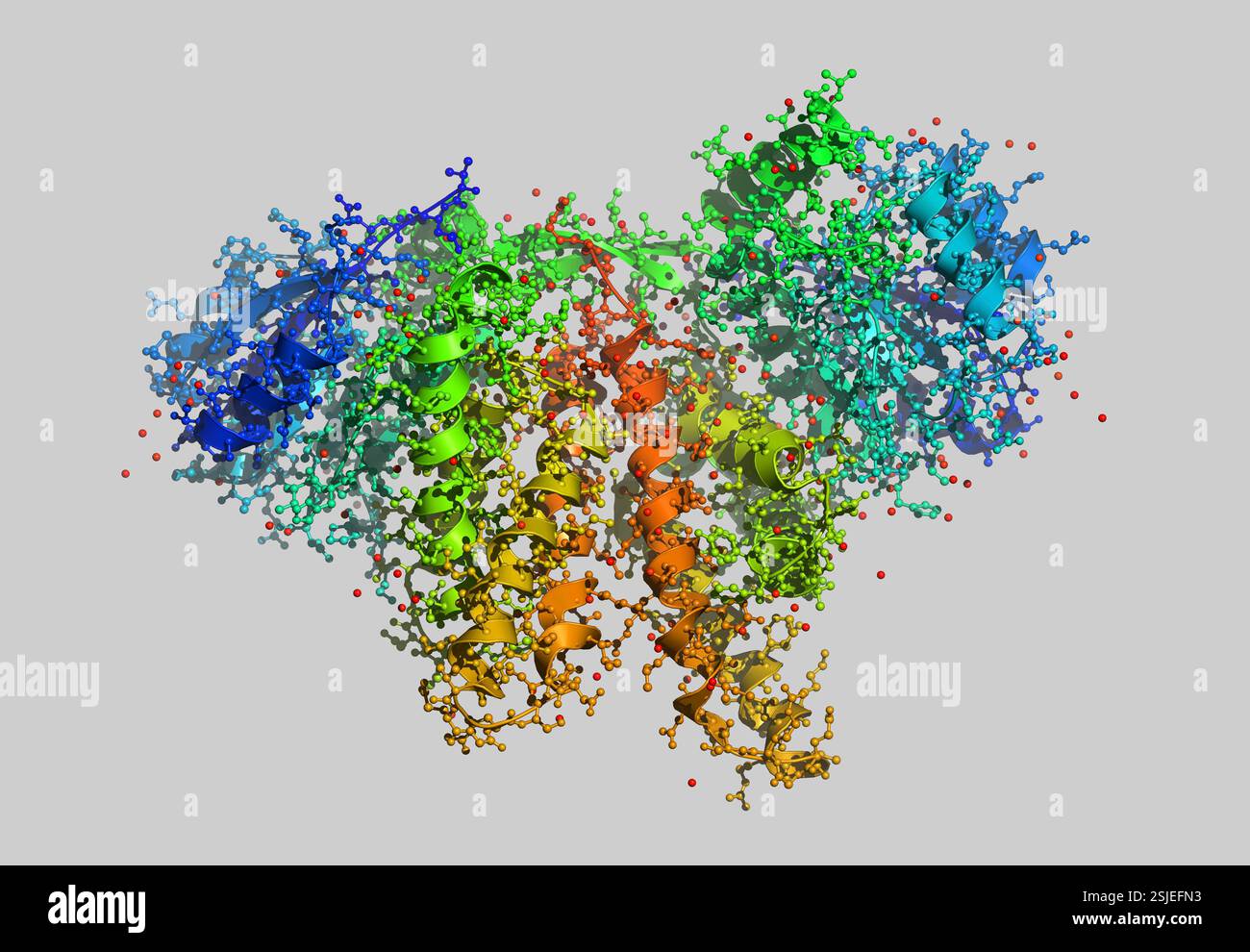 Protein, protein as a molecular model Stock Photo - Alamy