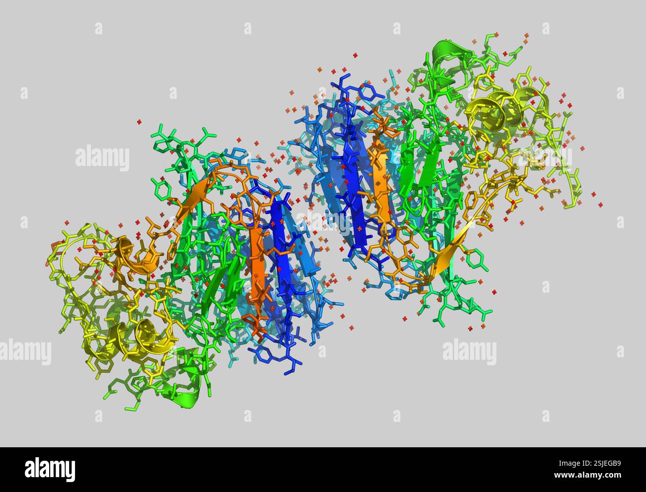Protein, protein as a molecular model Stock Photo - Alamy