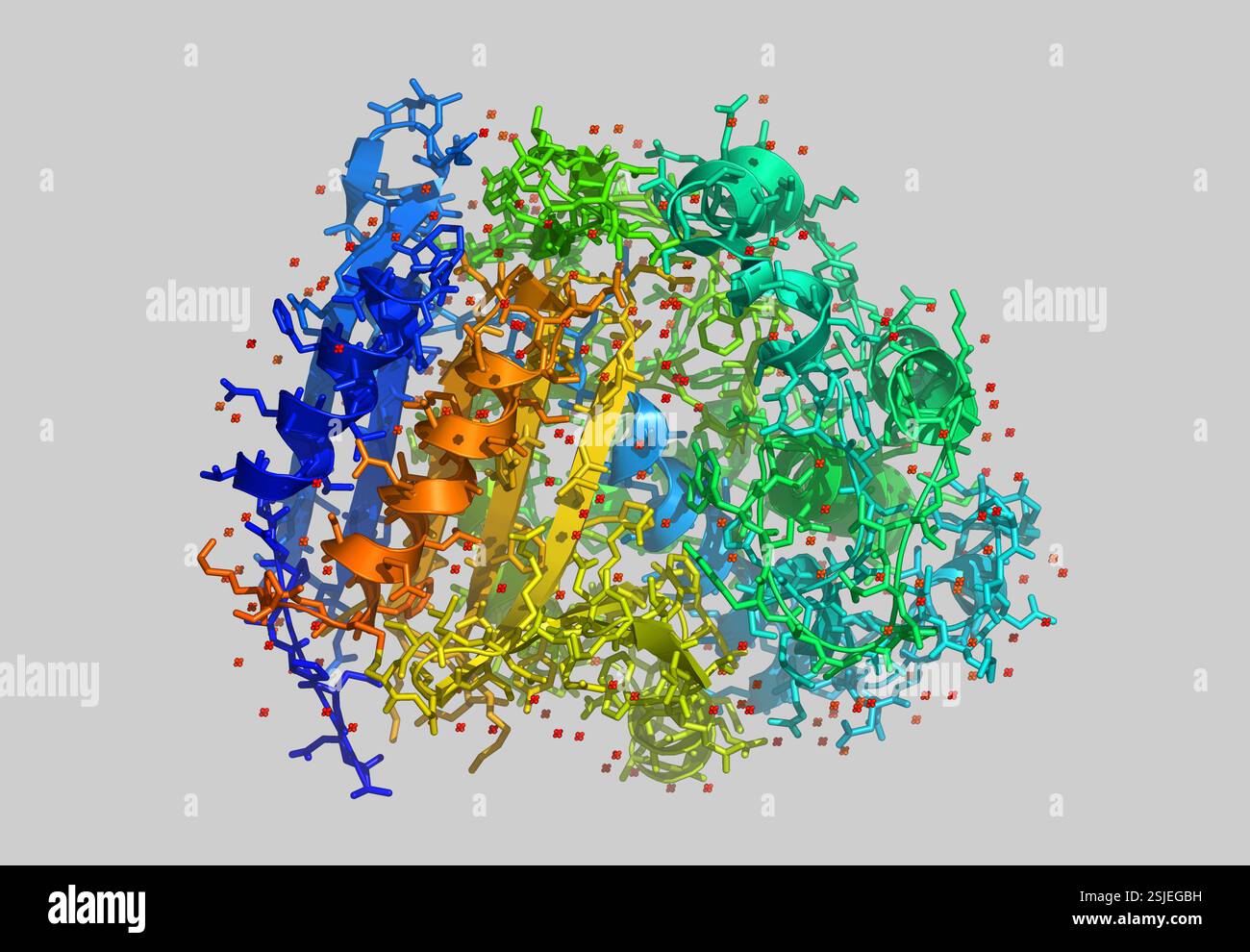 Protein, protein as a molecular model Stock Photo - Alamy