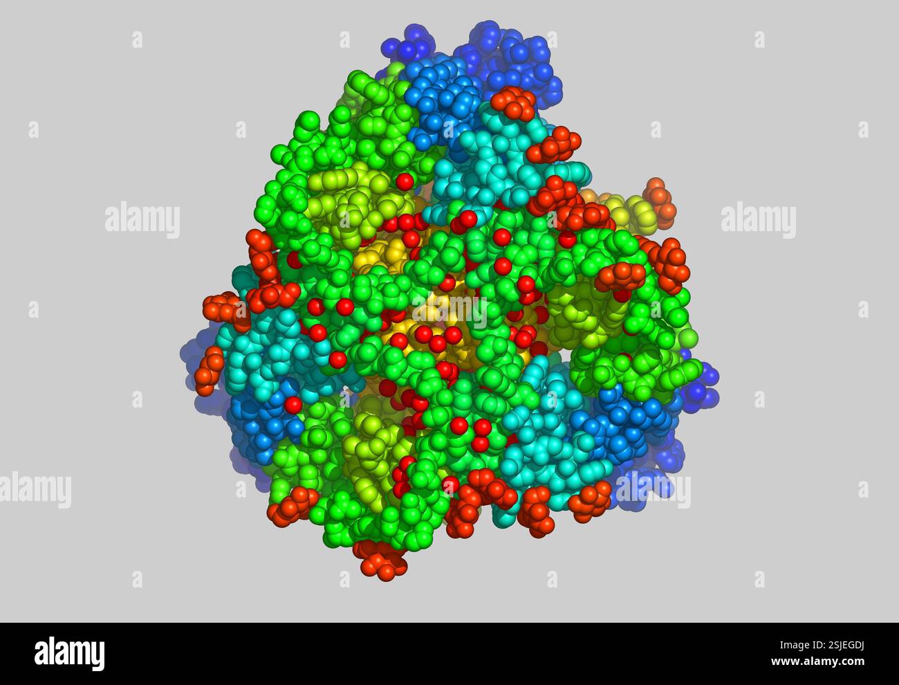 Protein, protein as a molecular model Stock Photo - Alamy