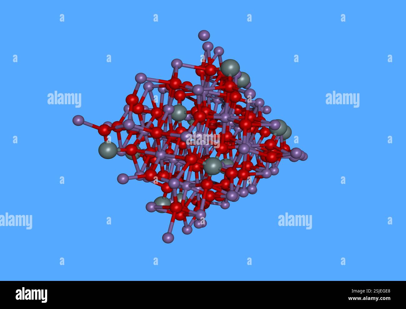 Mineral Braunite as a molecular model Stock Photo - Alamy