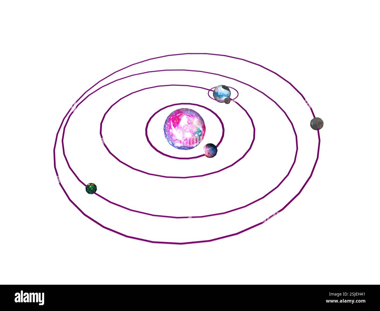 Moon planets in space Cut Out Stock Images & Pictures - Alamy