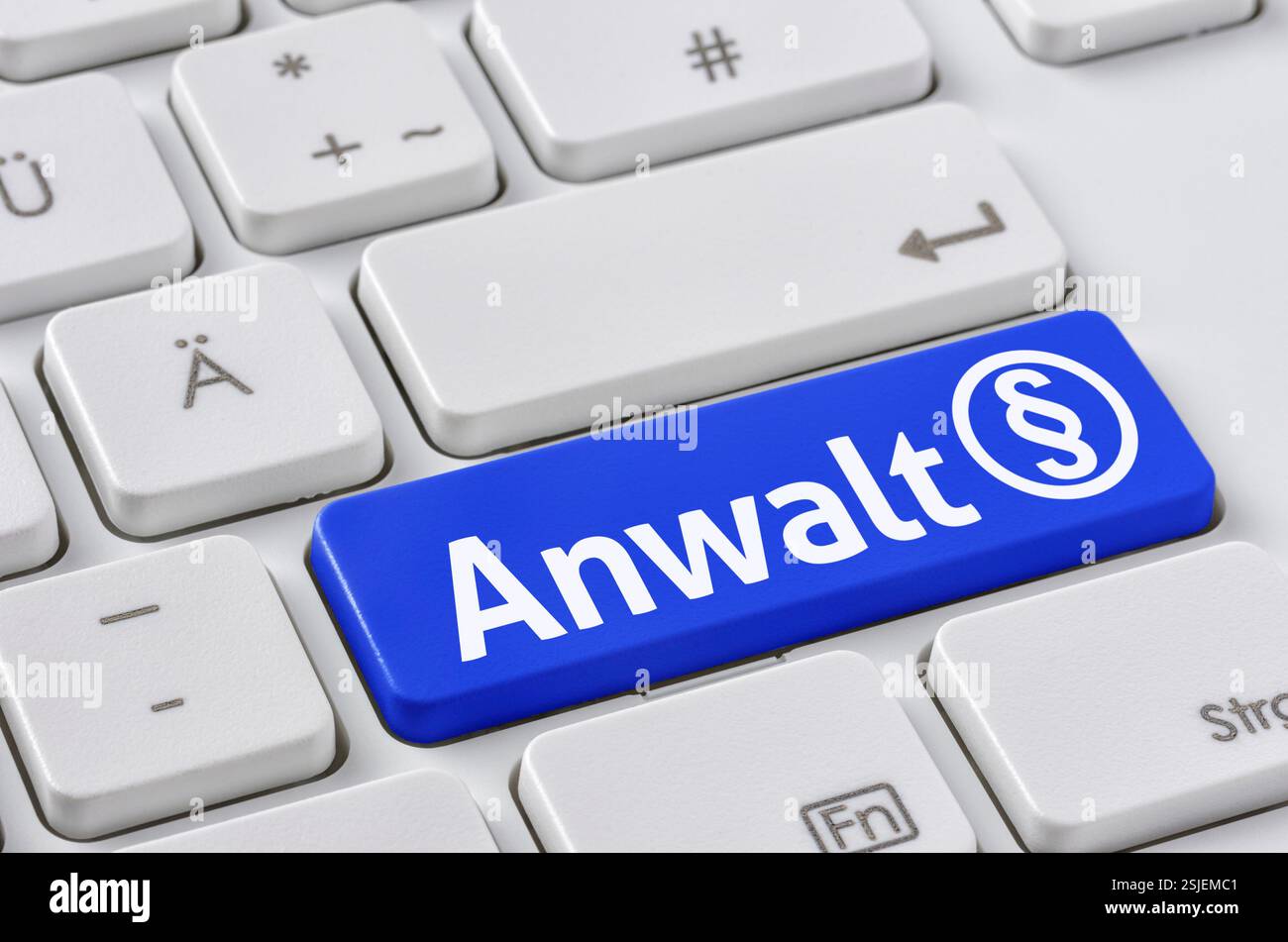 Keyboard with colored key - Lawyer Stock Photo - Alamy
