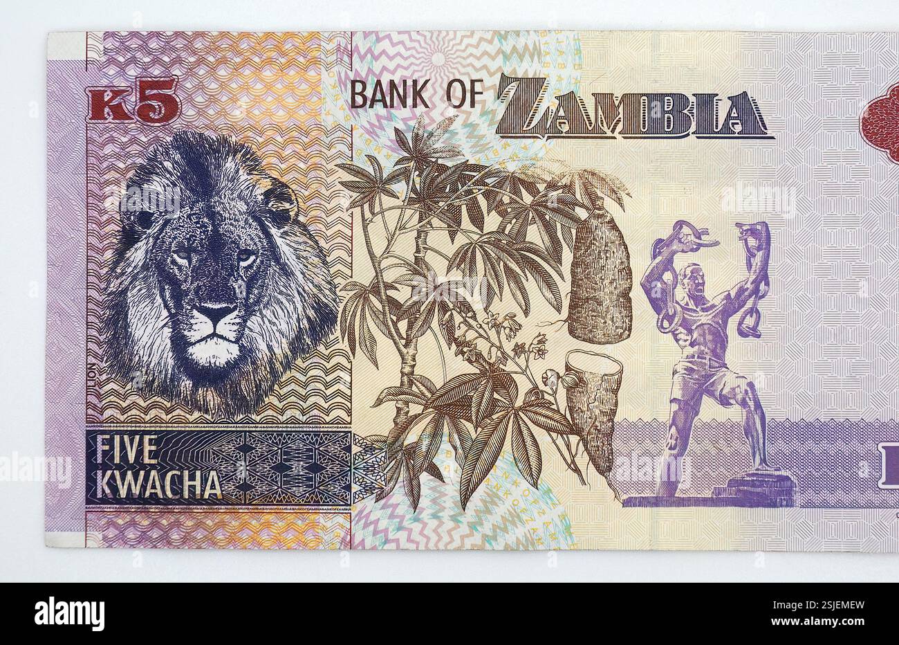 5 Zambian kwacha banknote, Zambia, Africa Stock Photo - Alamy