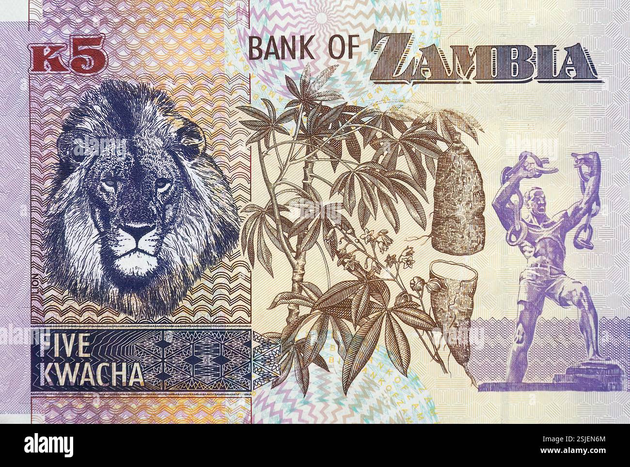 5 Zambian kwacha banknote, Zambia, Africa Stock Photo - Alamy