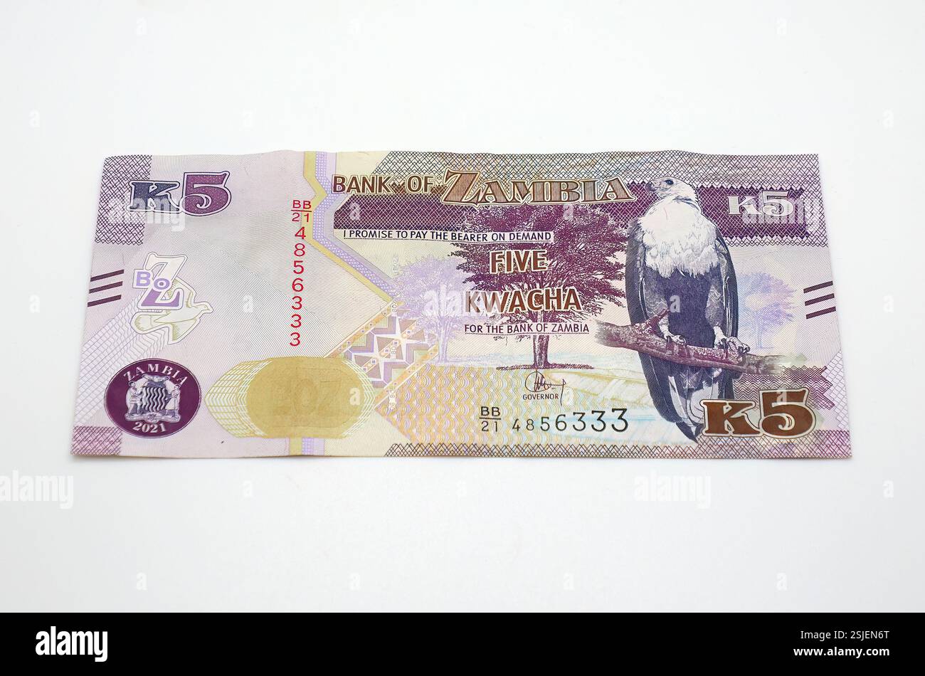 5 Zambian kwacha banknote, Zambia, Africa Stock Photo - Alamy