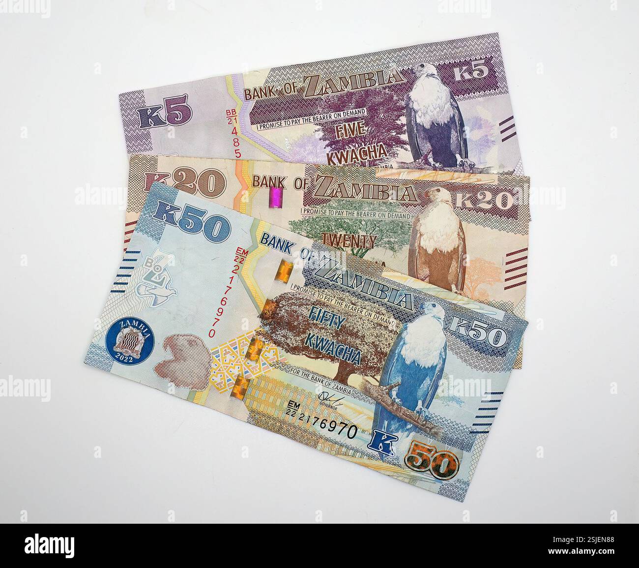 Zambian kwacha banknotes, Zambia, Africa Stock Photo - Alamy