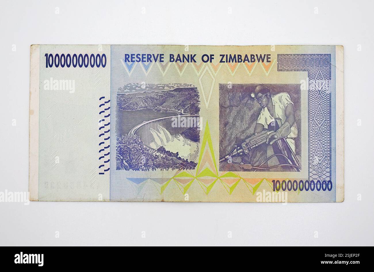10 000 000 000 (ten billion) Zimbabwean dollar banknote, Z$, Zimbabwe ...