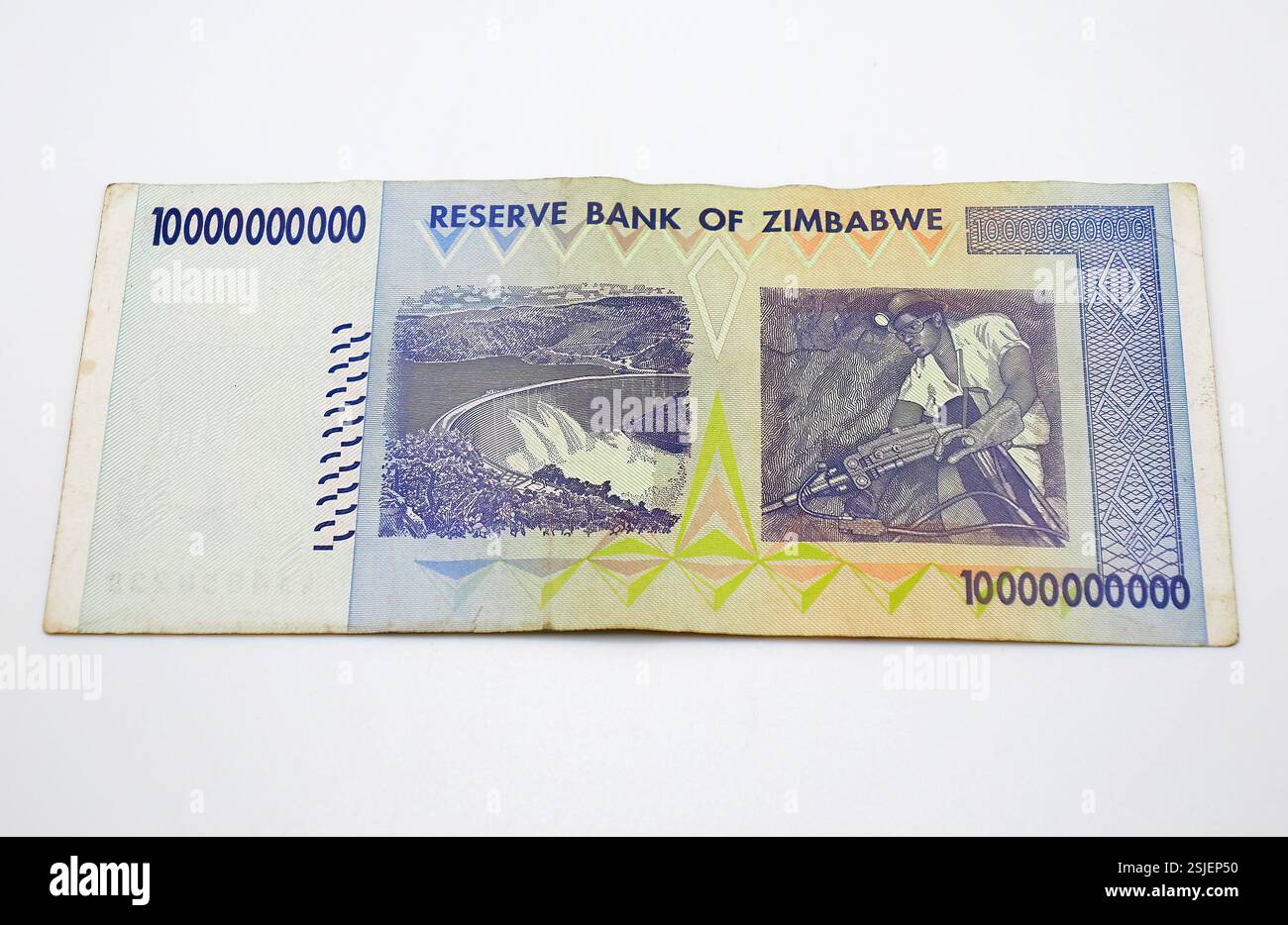 10 000 000 000 (ten billion) Zimbabwean dollar banknote, Z$, Zimbabwe ...