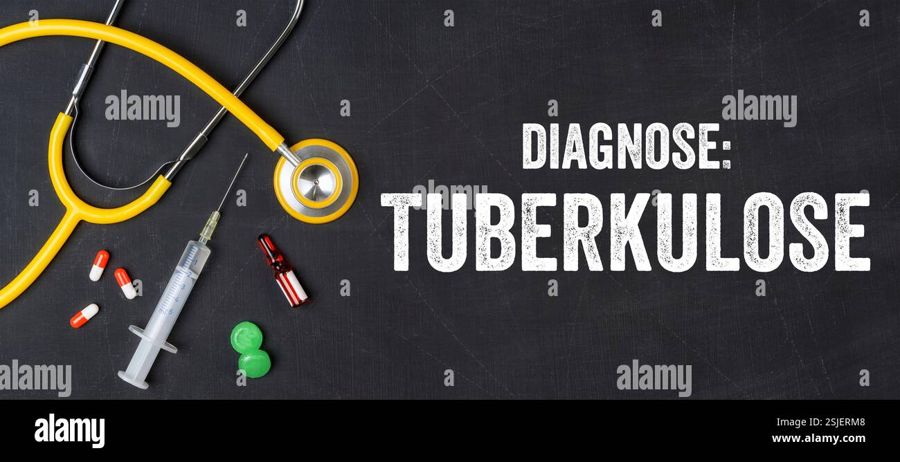 Stethoscope and medication - Tuberculosis Stock Photo - Alamy
