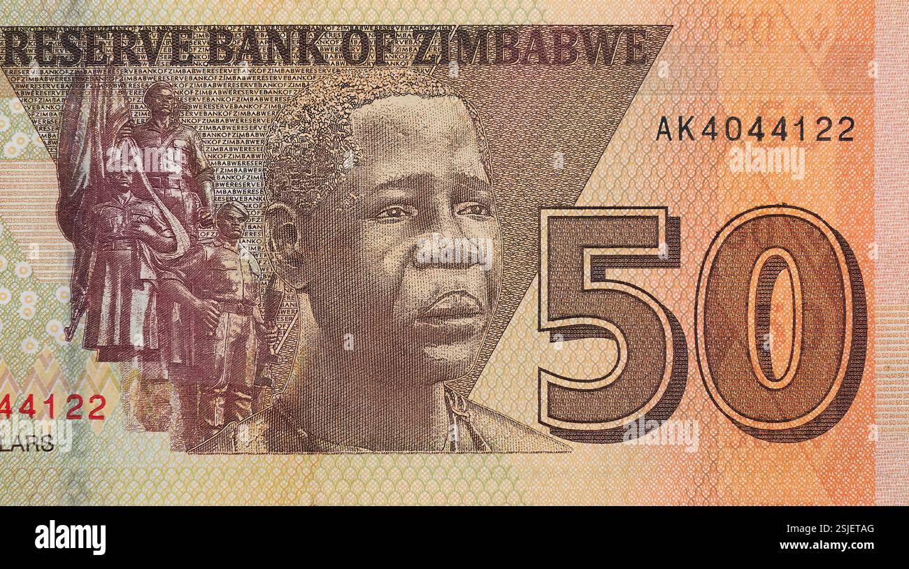 50 Zimbabwean dollar banknote, Z$, Zimbabwe, Africa Stock Photo - Alamy