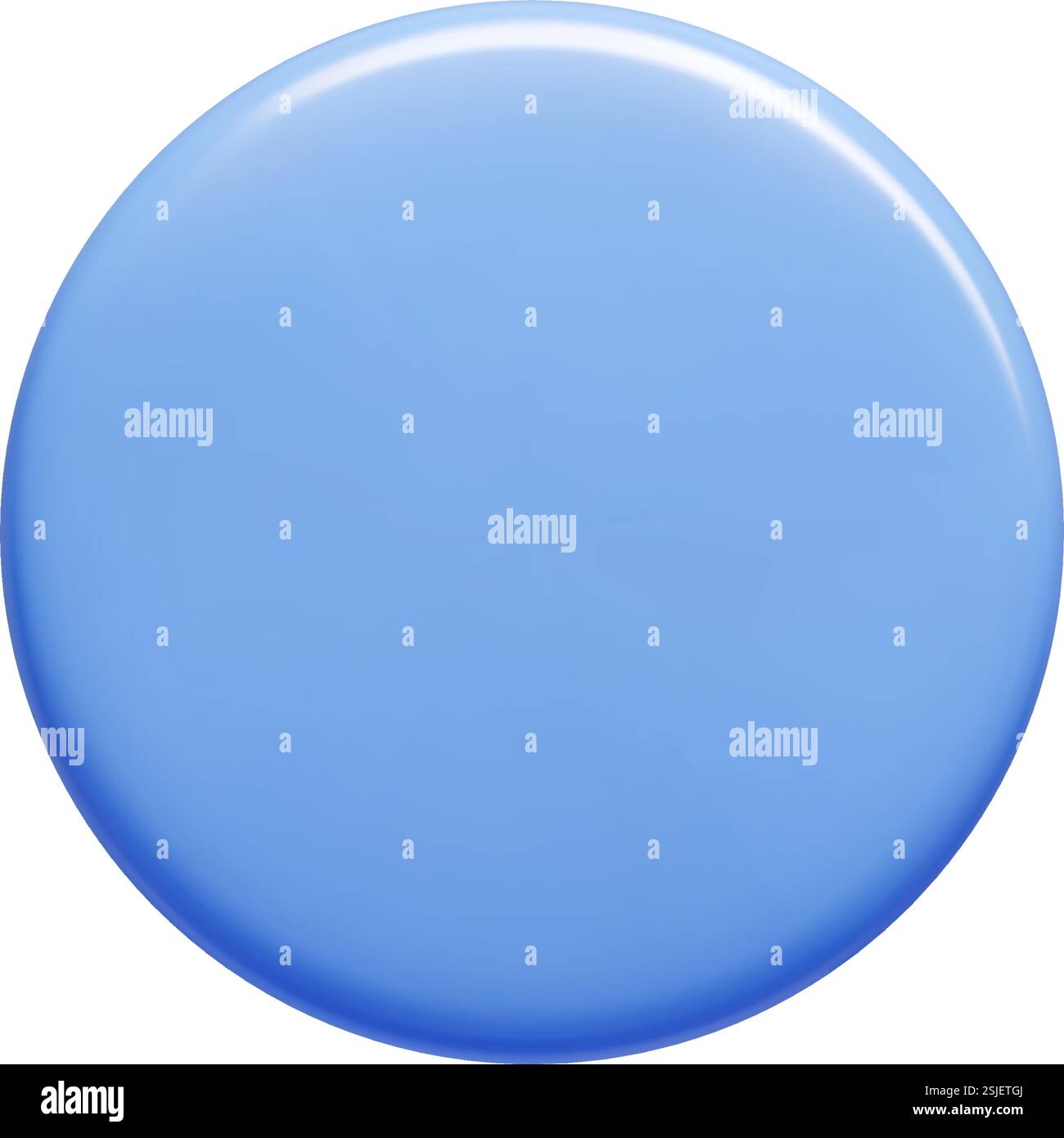 Blue 3d callout banner in circular shape with gradient shading. Vector ...