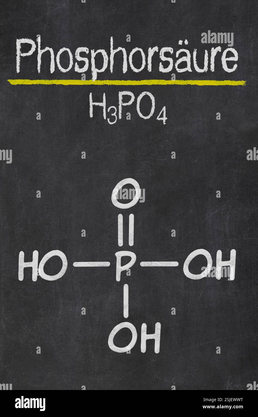 Slate with the chemical formula of phosphoric acid Stock Photo - Alamy