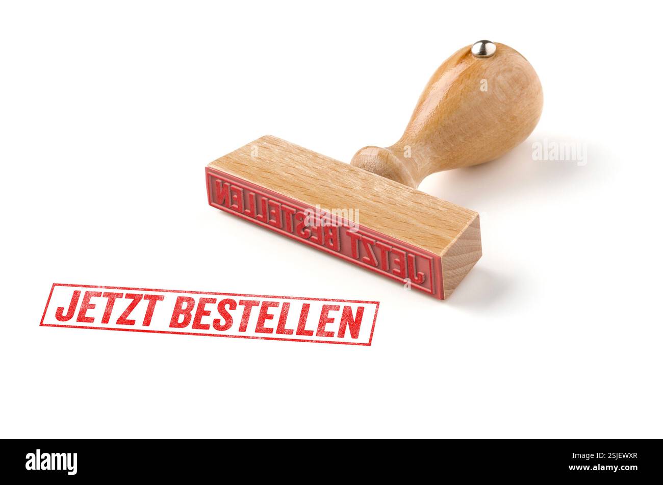 Wooden stamps - Order now Stock Photo - Alamy